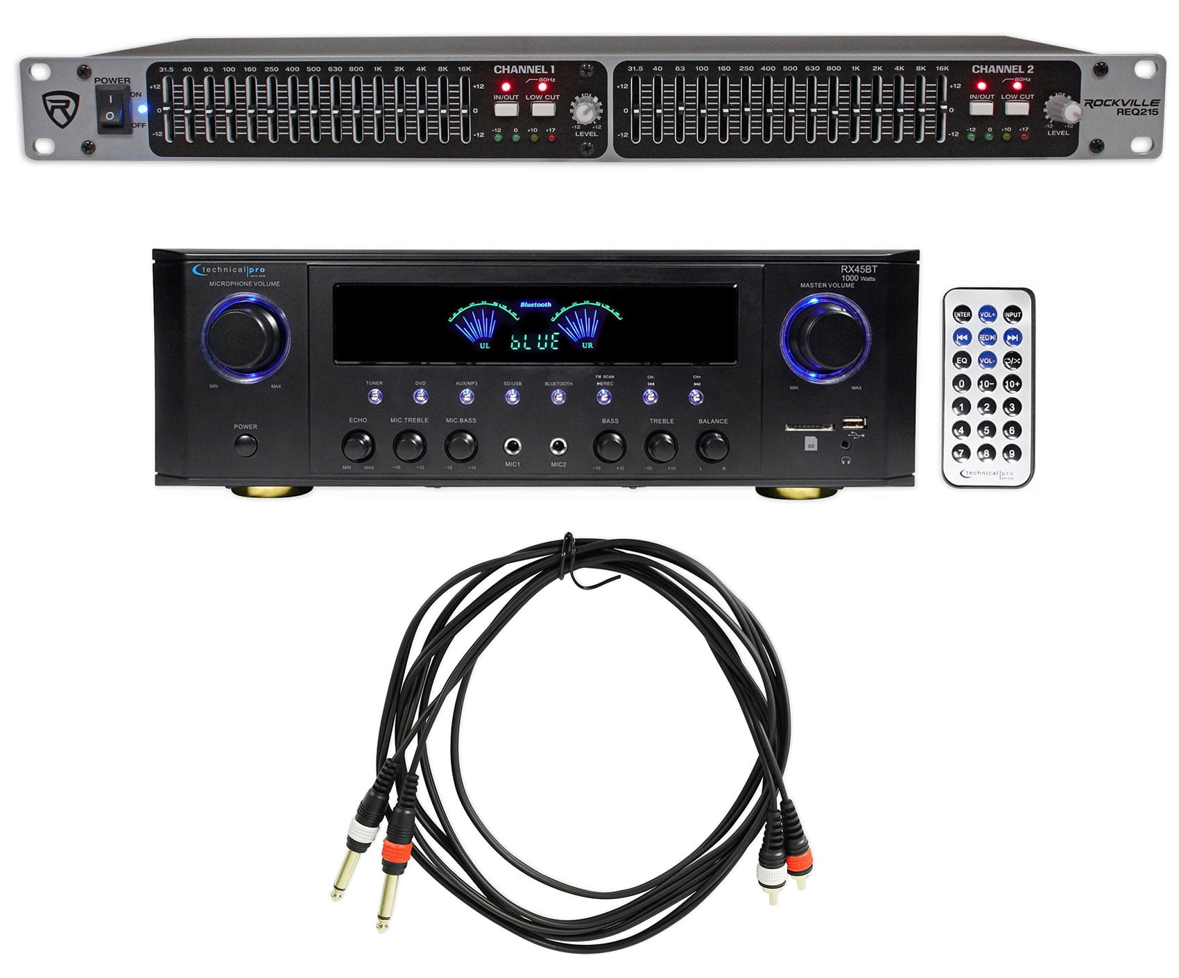USB SD Card Receiver Technical Pro 1000W Home Theater Receiver With 4 ...