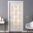 Beige Palm Leaves Window Privacy Film, Summer Tropical Leaf Botanical ...