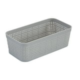 Simplify 10 Pack Plastic Organizing Storage Basket Set, Grey - Walmart.com