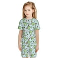 Disketp Cute Floral Frog for Kids Short Sleeve Pajamas Kids Summer Pjs ...