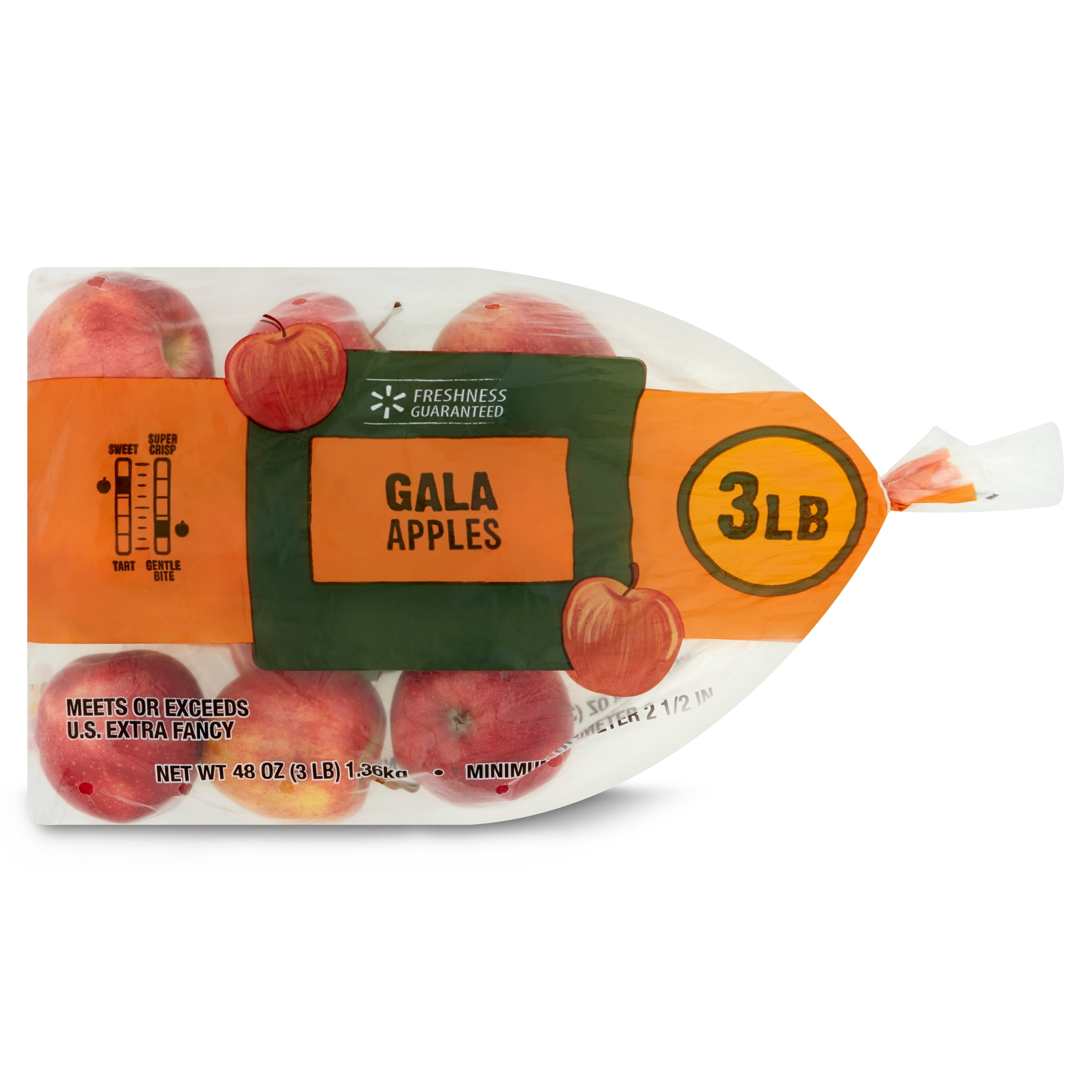 Freshness Guaranteed Gala Apples 3 Lb Bag Walmart