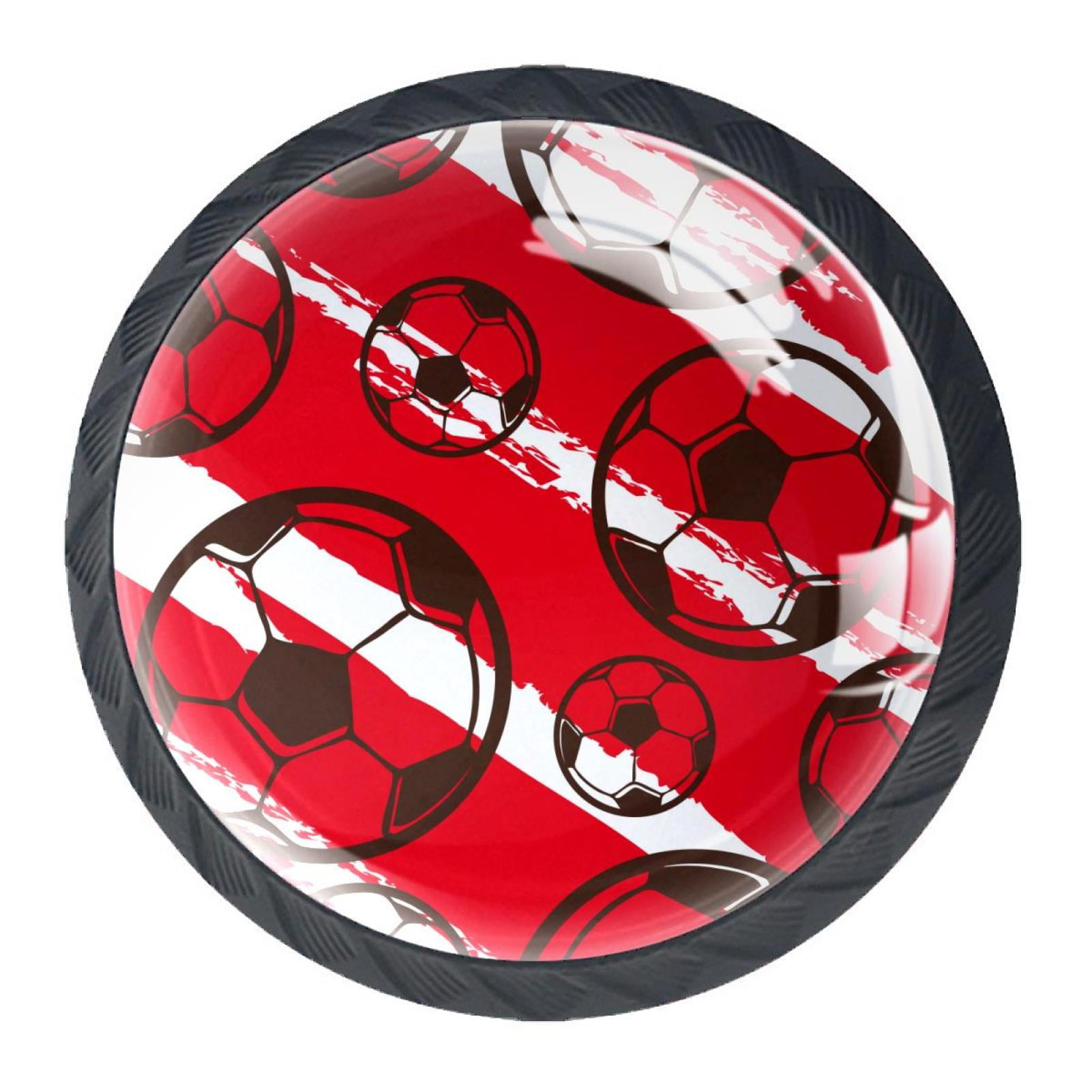 4 Pcs Football Knobs for Kitchen Cabinet Cupboard Dresser Bookcase ...