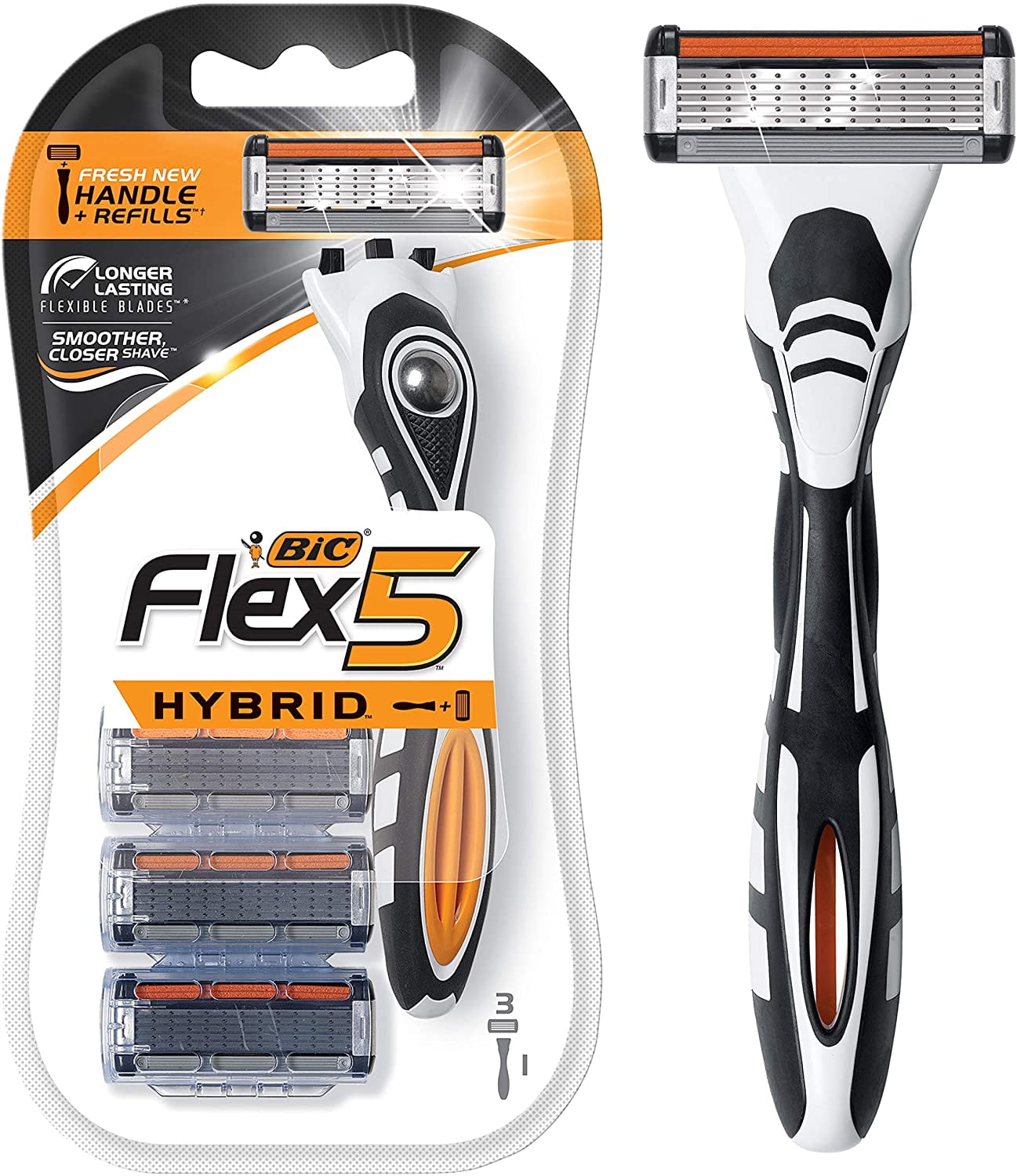 BIC Flex 5 Men's 5-Blade Disposable Razor, 3 Count 0.15 pounds ...