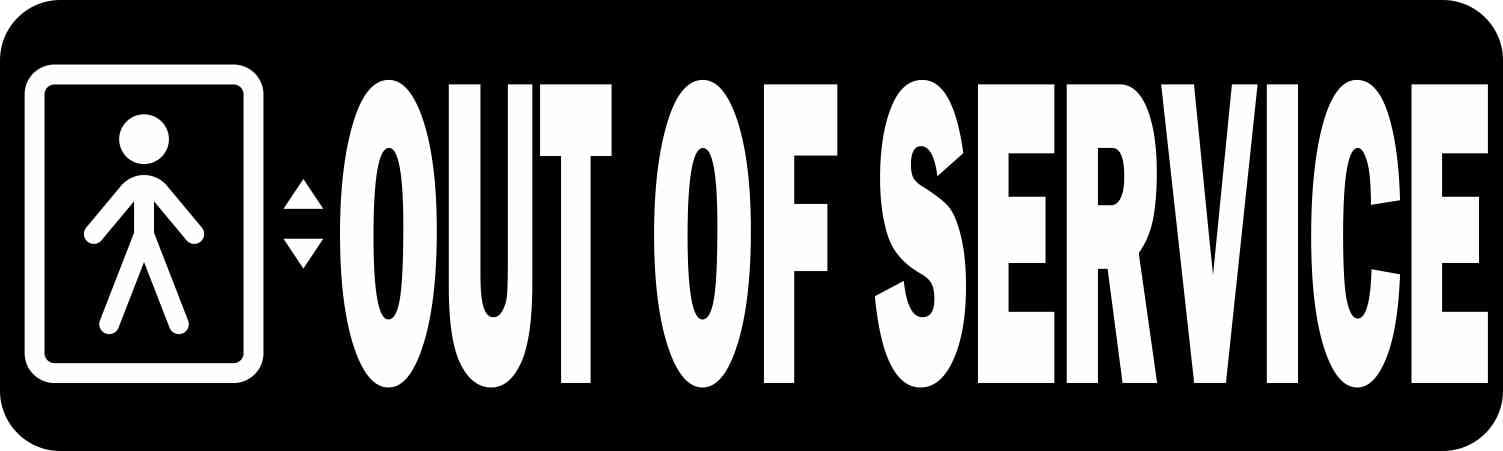 10in x 3in Out of Service Elevator Magnet Vinyl Magnetic Business Sign ...