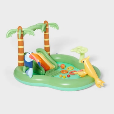 Intex Inflatable Jungle Play Center with Water Slide and Sprayer ...