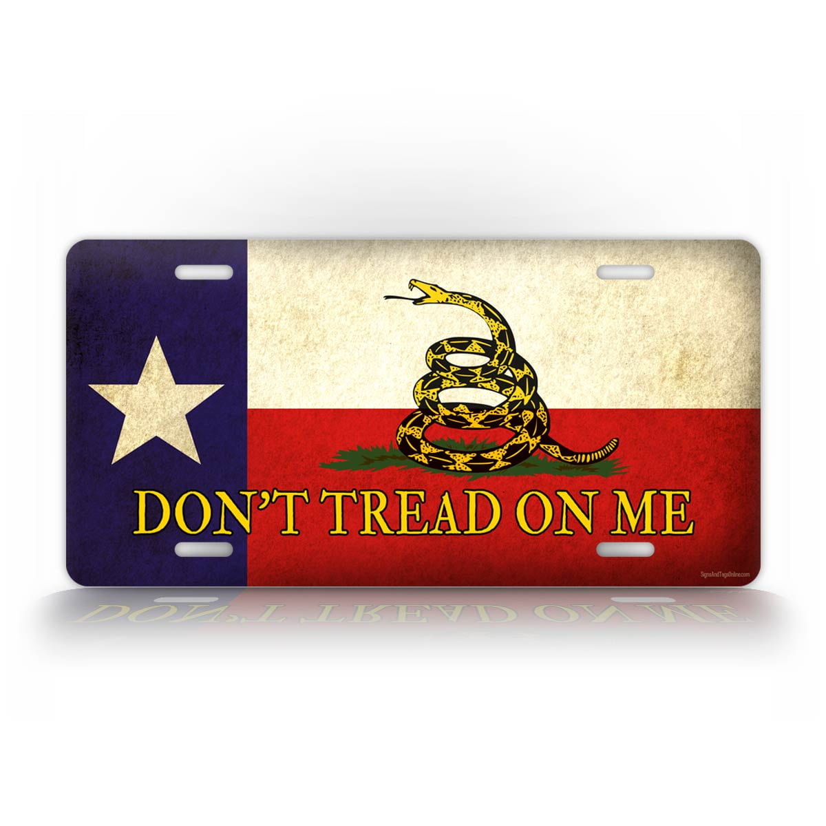 DTOM Texas State Flag License Plate Americana Gadsden Tea Party ...