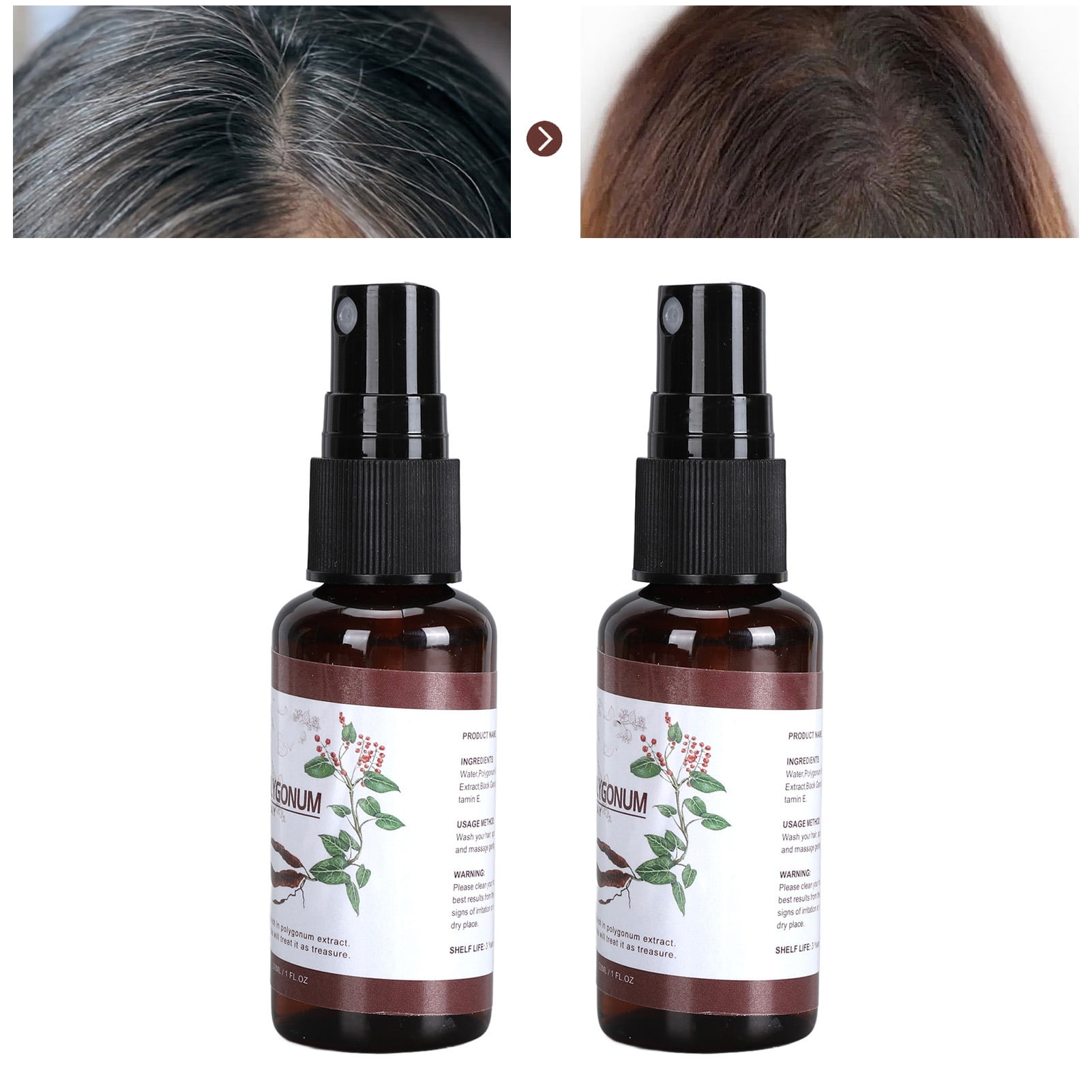 Spray Polygonum ANGGREK Spray Hidratante Para Cabellos Blancos 2uds ...