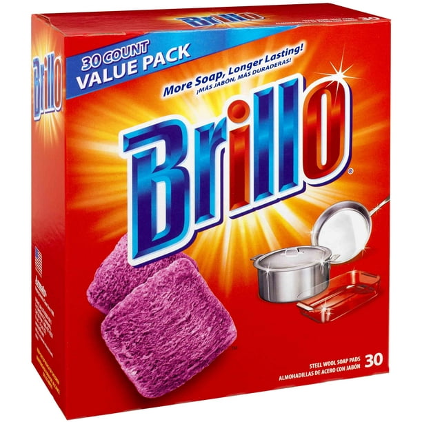 Brillo Steel Wool Soap Pads, 30 Count - Walmart.com - Walmart.com