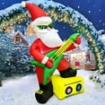 6ft Christmas Inflatable Santa Claus Outdoor Decorations Guitar Santa