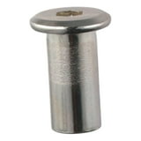 10Pcs Furniture Carbon Steel Nickel-Plated Post Sleeve Nut Reversed ...