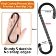 10 Pack Heavy Duty S Hooks, Vinyl Coated Large S Hook for Hanging ...