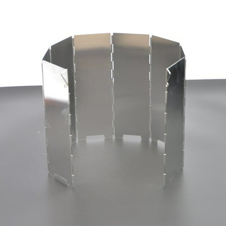 Peggybuy 10 Plates Foldable Gas Stove Windshield Outdoor Camping ...