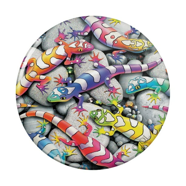 Rainbow Colorful Geckos Lizards Kitchen Refrigerator Locker Button ...