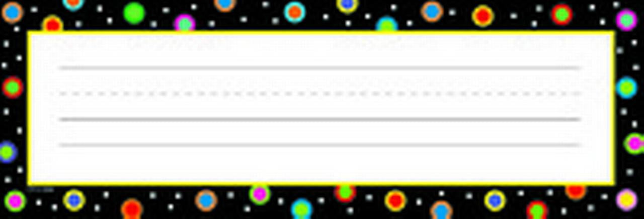 Creative Teaching Press Dots on Black Name Plates, 9-1/2 x 3-1/4 Inches ...