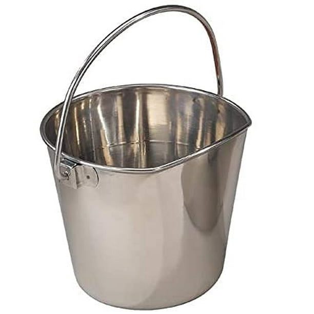 MPP Flat Sided Hanging Feeding Pail Snag Free Heavy Duty Stainless ...