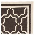 SAFAVIEH Dhurrie Myles Geometric Moroccan Wool Area Rug, Chocolate ...