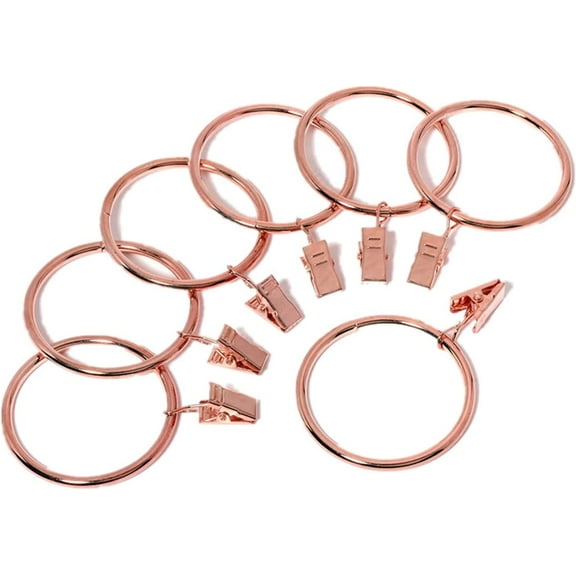 Kraoden 40 Pack Metal Curtain Rings with Clips, Hat Clothes Clips ...