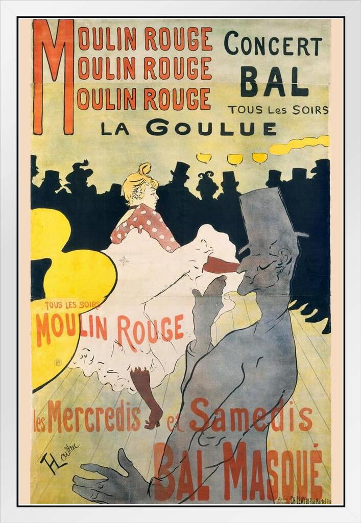 Moulin Rouge Masked Ball Dance Paris France Toulouse Lautrec Vintage ...