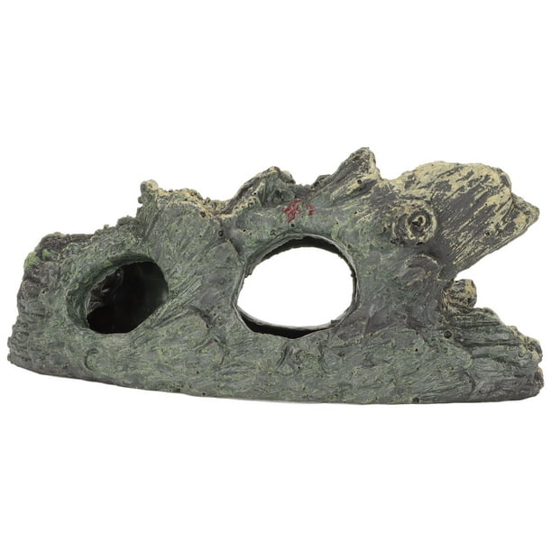 Fish Trunk Cave, Lifelike Fade Resistant Hollow Free Aquarium Tree ...