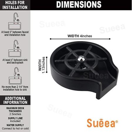 Sueea Automatic Glass Rinser High Pressure Bar Glass Cup Washer Kitchen ...