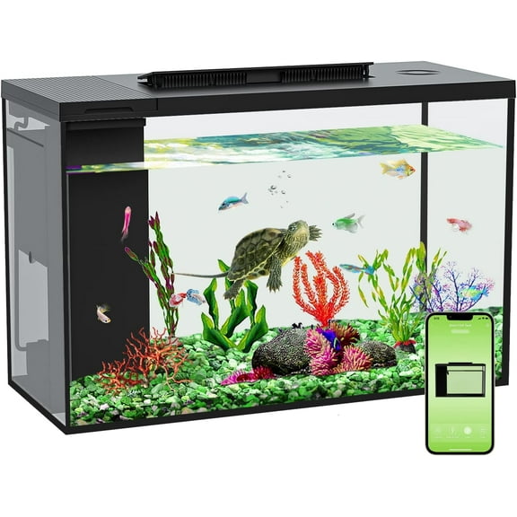 Tetra Tetrafauna 20-Gallon Deluxe Aquatic Glass Turtle Tank Starter Kit ...