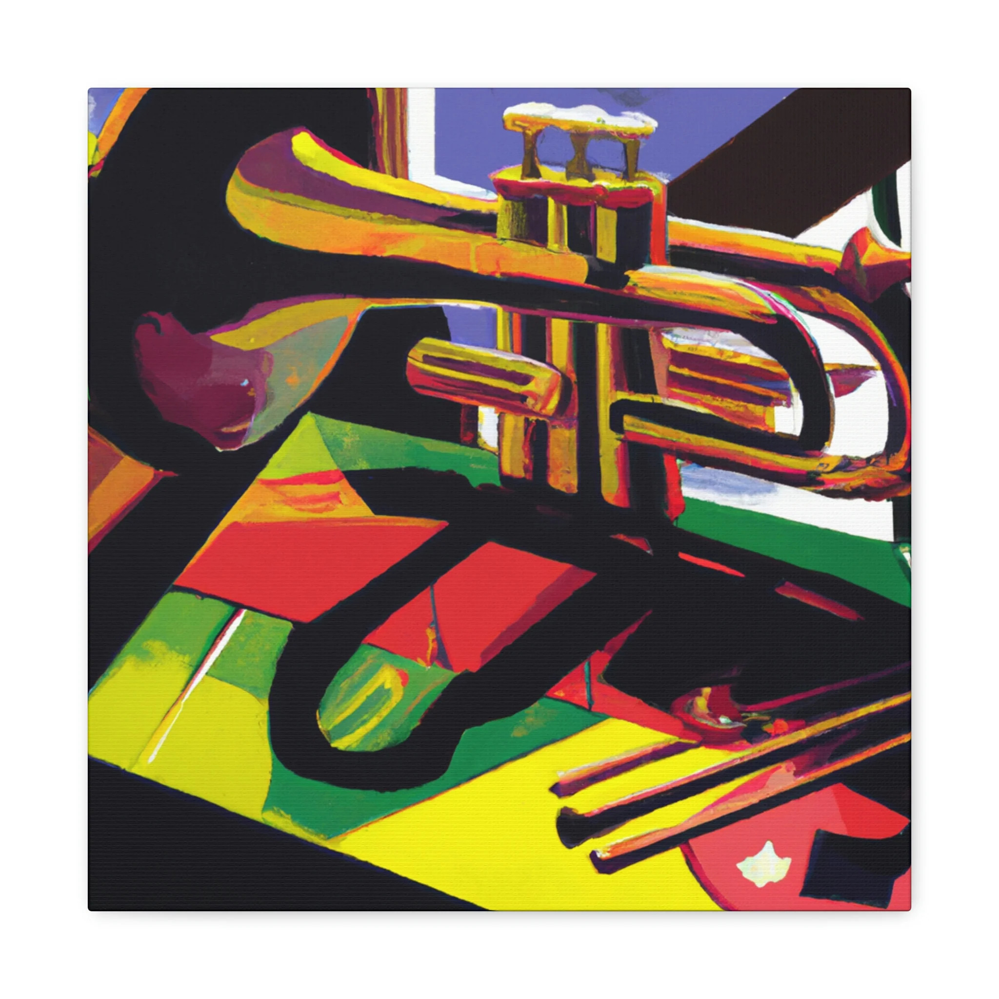 Trombone Pop Art Surge - Canvas - Walmart.com