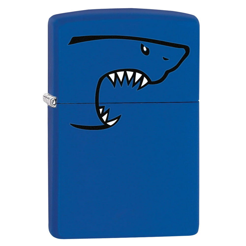 Zippo Lighter: Shark Bite - Royal Blue Matte 80187 - Walmart.com ...