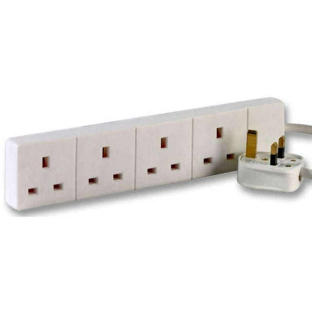 PRO ELEC - 4-Gang Extension, White, 15m Lead - Walmart.com