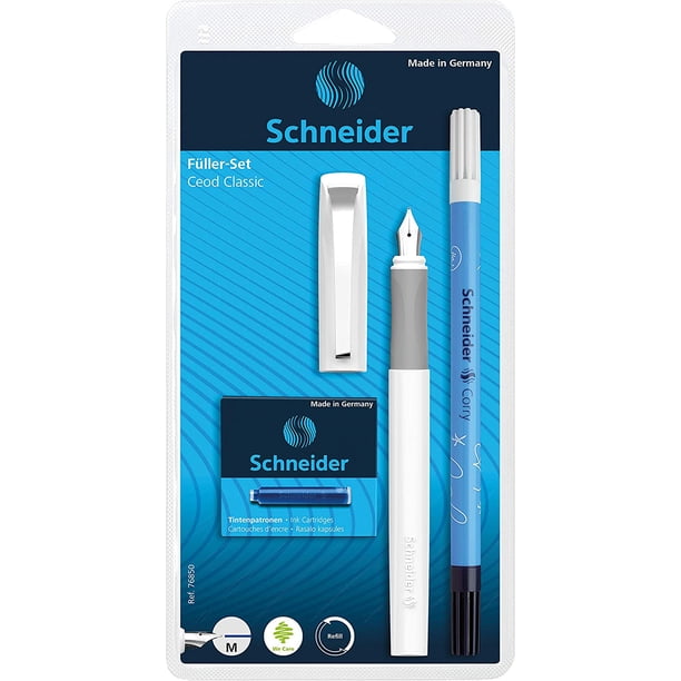 Pen, Ceod Clic, Fountain Pen (White), Cartridge Refill (Blue Ink ...