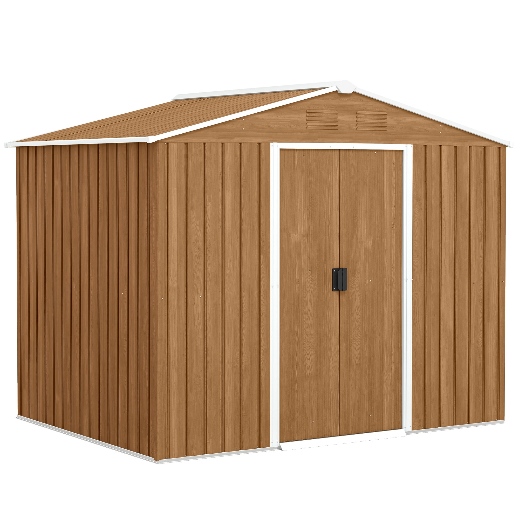 Click here for Outsunny 8x6 Metal Outdoor Storage Shed W/ Sliding... prices