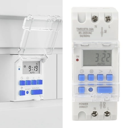 Switch 16A Timer Switch LCD Display 7 Day 24 Hour Programmable Timer ...
