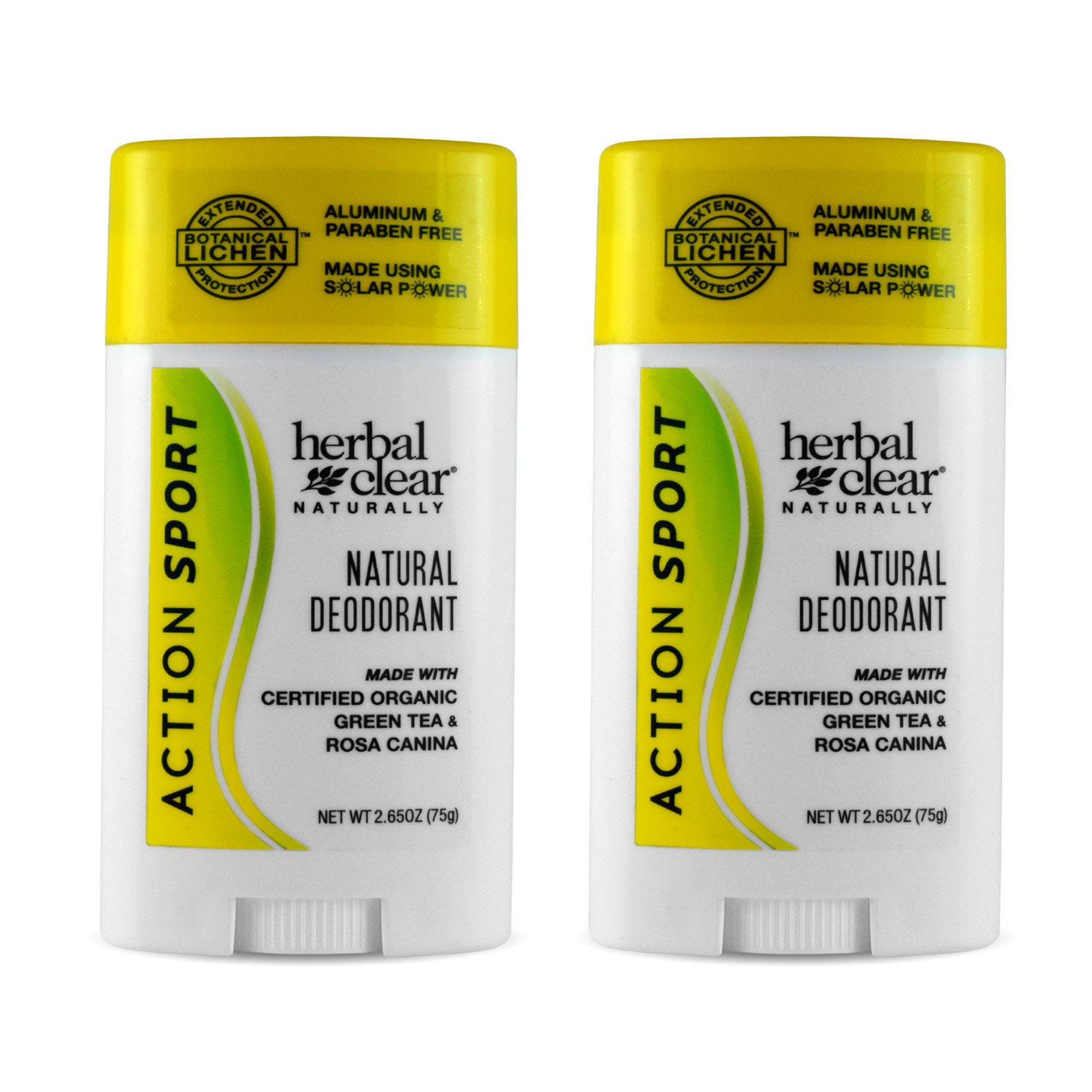 Herbal Clear Naturally Action Sport Deodorant - Pack of 2 2.65 oz Stick ...