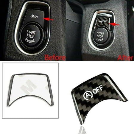 For Bmw F30 F31 1/2/3/4 Series Carbon Fiber Engine Start Off Button ...