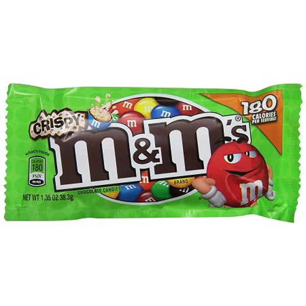 M&M's Crispy Chocolate Candies 1.35 oz Pouches - Pack of 24 - Walmart.com