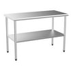 Ktaxon 48''x24'' Stainless Steel Prep & Table, Commercial Kitchen ...