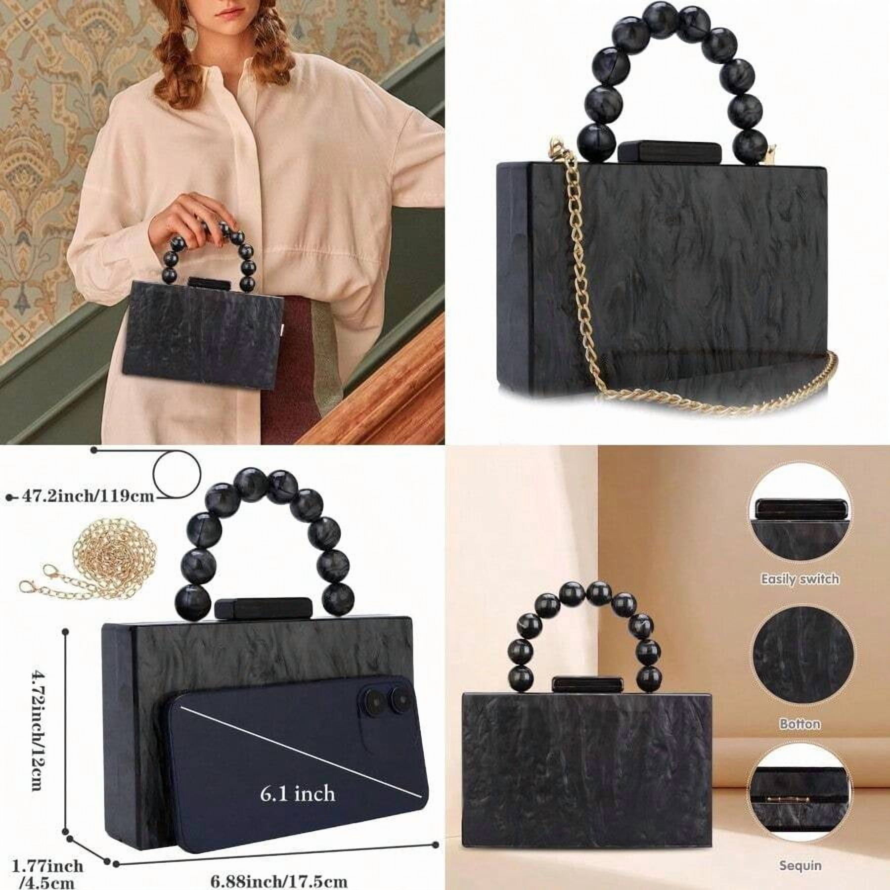 Click here for Na Na Acrylic Purses Evening Clutch Bag Marbling H... prices