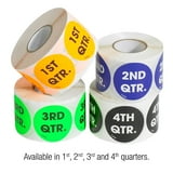 Tape Logic 2" Circle "4TH QTR." Quarter Label Black 500/Roll DL6793 ...