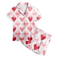 ASEIDFNSA Girls Sleepwear Set with Valentine's Day Theme Heart Print ...