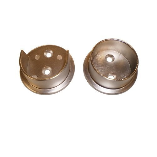 Nuk3y Heavy Duty Metal Steel Closet Pole Socket Set 1-1/2" (Satin ...