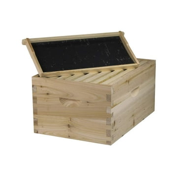 QATZ 8-Frame Beehive Box Langstroth Deep Brood Box Dipped in 100% ...