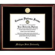 Michigan State 8.5" x 11" Gold Embossed Diploma Frame - Walmart.com