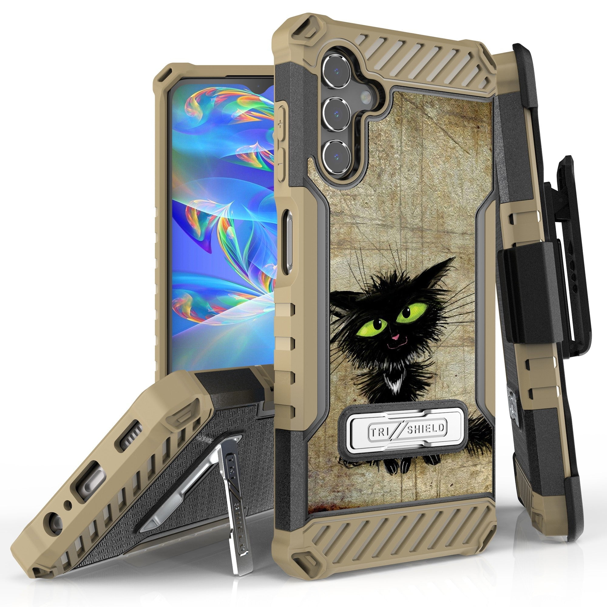 Tri Shield Rugged Cover + Hoslter Designed For Galaxy A13 5G Case Black ...