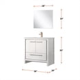 36-inch Bathroom Vanity with Mirror and Faucet, Soft White Wood, Quartz ...