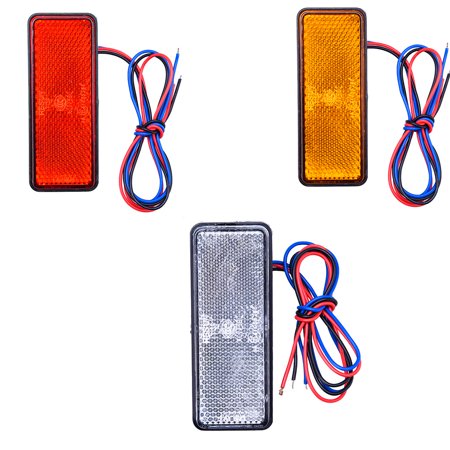 Workhe LED Motorcycle Round Reflector Tail Light Motorbike Brake Turn ...