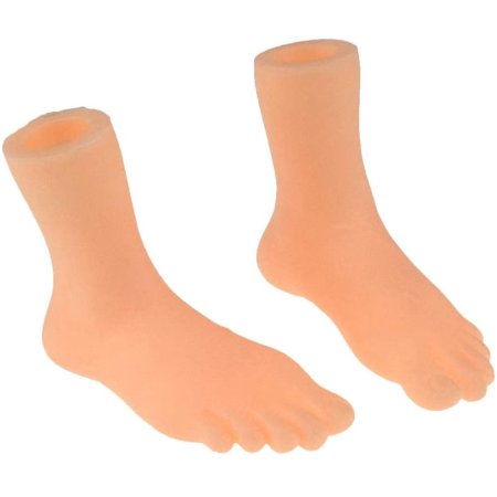 yayagoli 2pcs Plastic Finger Feet Toys Small Hand Feet Puppets Prank ...