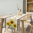 Buffalo Plaid Sunflower Table Runner, Spring Sunshine Summer Sunflower ...
