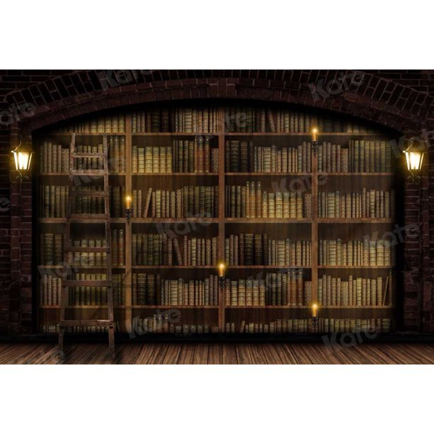 Kate 6.5x6.5ft Retro Wooden Bookshelf Photography Background Classic ...