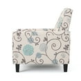 GDF Studio Dufour Fabric Recliner, Blue and White - Walmart.com