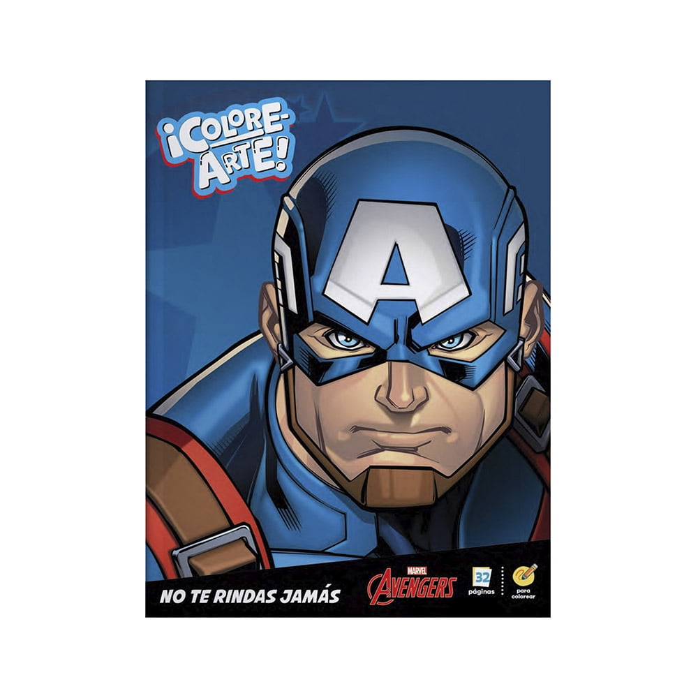 ¡Colore-arte! Libro para Colorear Marvel Avengers Capitán America ...