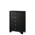 Modern 3pc Full Size Upholstered LED Backlit HB Black Bed Chest ...